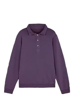 FORTELA Hunting Long Sleeve Fleece Jersey Polo Shirt - Violet