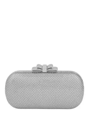 WHITING & DAVIS Marilyn Bow Minaudiere Pewter