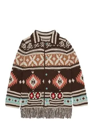 FORTELA Lilly Navajo Alpaca And Cotton Cardigan - Navajo Pattern