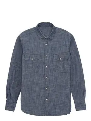 FORTELA Sheep Chambray Shirt - Blue
