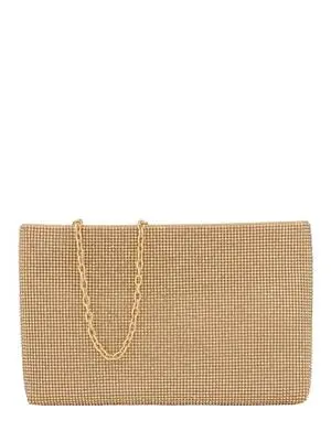 WHITING & DAVIS Lainey Crystal Clutch - Gold Crystal