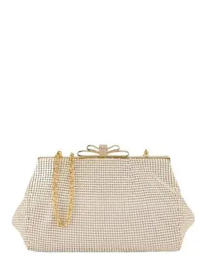 WHITING & DAVIS Blake Bow Clutch Pearl