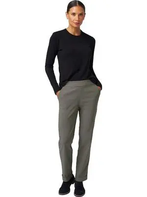 FRANNE GOLDE Structured Stretch Cuffed Tapered Pant - Dark Sage