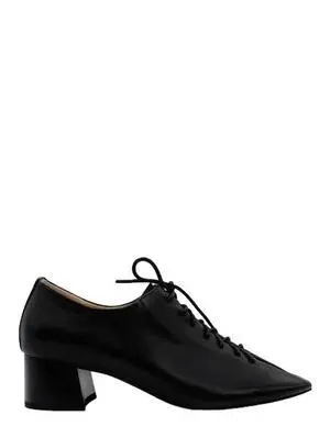 AMIE RAFA Earl Lace-up Leather Pumps - Black