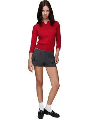 GUIZIO Tailored Mini Shorts - Grey