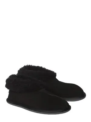 CELTIC & CO. Shearling Bootee Slippers - Black