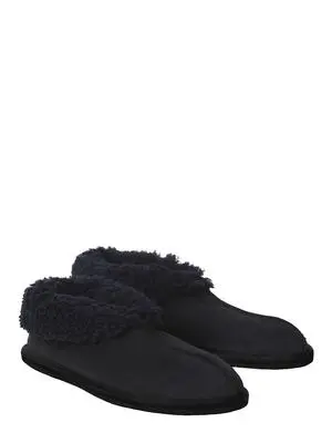 CELTIC & CO. Shearling Bootee Slippers - Navy