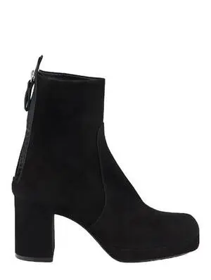 Agl Betty Heeled Velour Bootie - Black