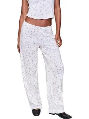 GUIZIO Clara Floral Pointelle Pant - Sweet Petal