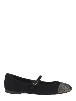 Agl Milly Strass Cap Toe Ballet Flat - Black