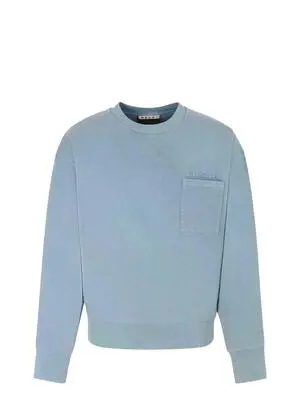 Marni Chest-pocket Logo Sweatshirt - Blue