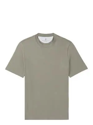 Brunello Cucinelli Cotton-jersey T-shirt - Brown