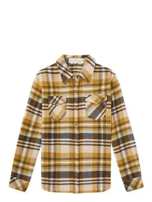 GOD'S TRUE CASHMERE Abudance Checked Cashmere Shirt - Yellow