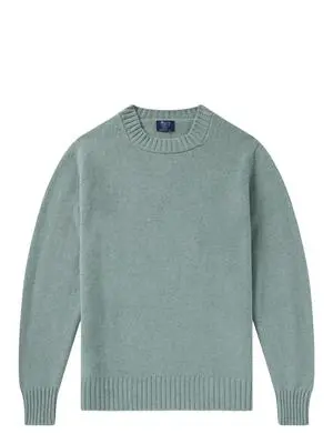 William Lockie Lambswool Crewneck Sweater - Green