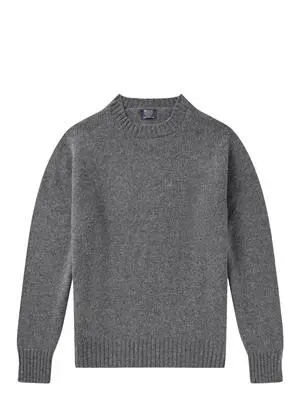 William Lockie Lambswool Crewneck Sweater - Gray