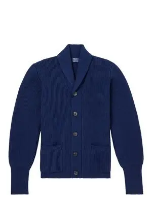 William Lockie Duncan Shawl-collar Cardigan - Blue