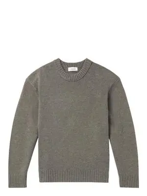 FRAME Crew-neck Cashmere Sweater - Green