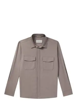 Canali Wool-blend Overshirt - Neutrals