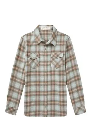GOD'S TRUE CASHMERE Joy Checked Cashmere Shirt - Green