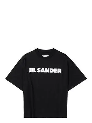 JIL SANDER Logo-print Cotton T-shirt - Black