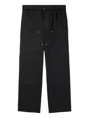 Sacai X Carhartt Wip Straight-leg Cotton-canvas Trousers - Black