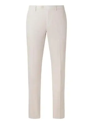 Brunello Cucinelli Slim-fit Stretch-cotton Twill Trousers - Neutrals