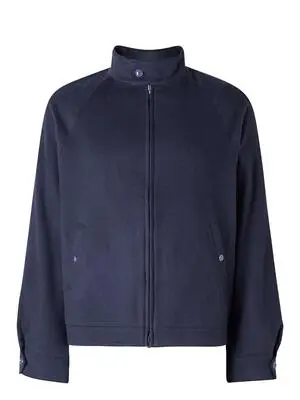 GOD'S TRUE CASHMERE Brushed-Cashmere Blouson Jacket Navy