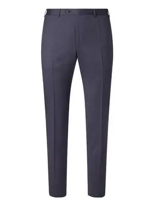 Canali Ff Tapered Wool Suit Trousers - Blue