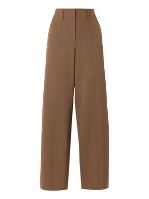 Ulla Johnson Ames Pleated Twill Barrel-leg Pants - Brown