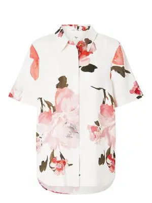 Aje Floral-print Linen-blend Shirt - Multi