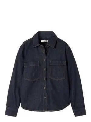 FRAME The Polished Denim Shirt Dark Denim