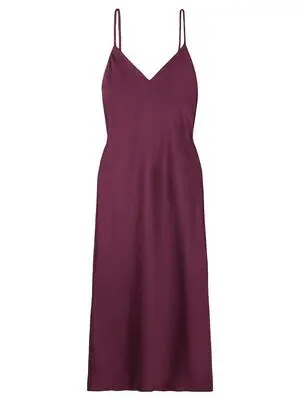 Norma Kamali Satin Midi Dress - Purple
