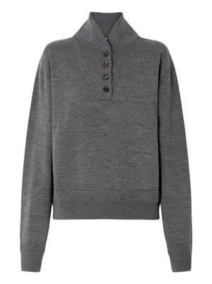 Veronica De Piante Alicia Wool Polo Shirt - Gray