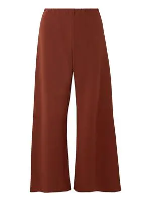LA LIGNE Colby Recycled Stretch-crepe Wide-leg Pants - Brick