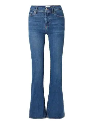 FRAME The Icon Mid-rise Flared Jeans - Blue
