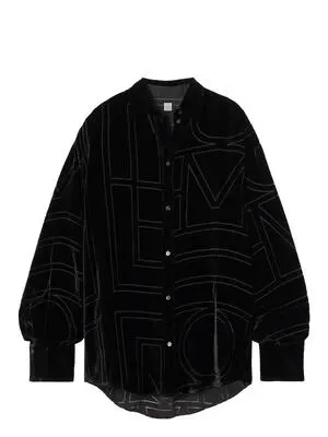 TOTEME Devoré-velvet Shirt - Black