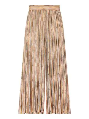 Missoni Embellished Crochet-knit Wide-leg Pants - Brown