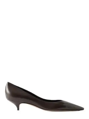 THE ROW Liisa Leather Pumps - Brown