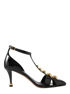 Chloé Cleiat Embellished Patent-leather Pumps - Black