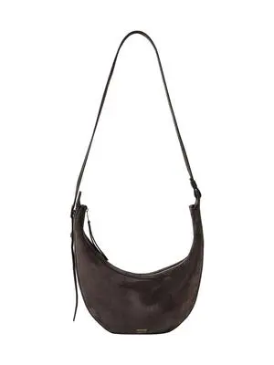 Khaite Augustina Small Suede Shoulder Bag - Brown