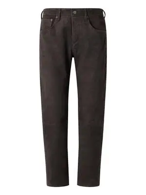 Citizens Of Humanity Winslow Suede Straight-leg Pants - Brown