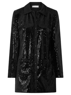 Veronica De Piante Scarlet Sequined Mini Dress - Black