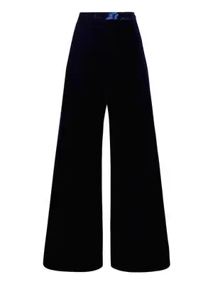 Etro Velvet Wide-leg Trousers - Blue