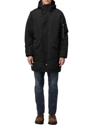 Alpha Industries Hooded Coat - Black