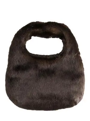AMOMENTO Fur Tote Bag - Brown