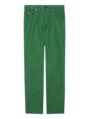 Gucci Gg Canvas Pant - Green