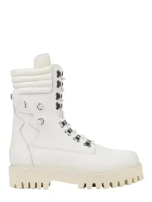 WHO DECIDES WAR BY EV BRAVADO Field Boots - Cream