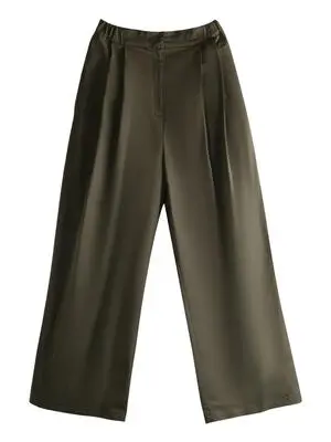 AMOMENTO Two Tuck Balloon Pants - Brown