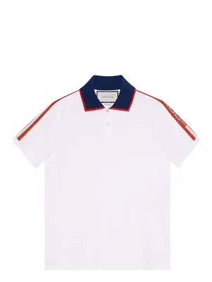 Gucci Polo With Stripe - White