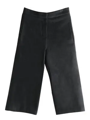 AMOMENTO Curved Culotte Pants - Black